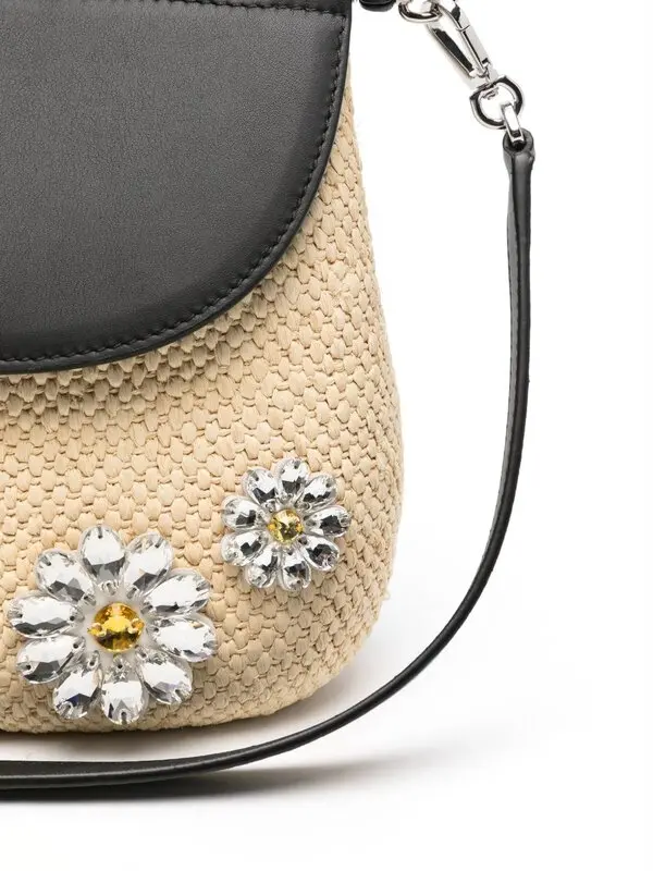 Loewe Pescador Daisy Medium Raffia Handbag - Beige