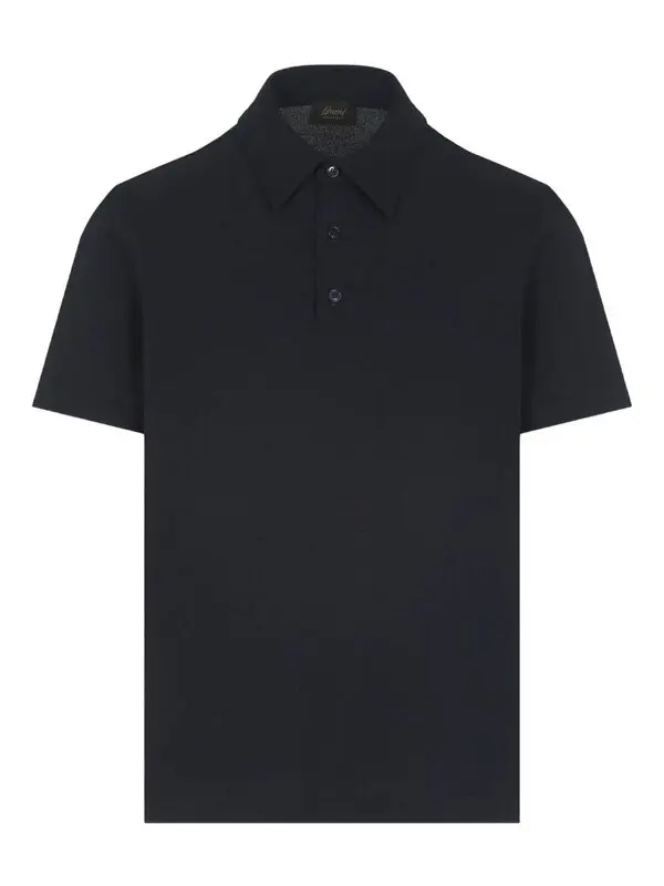 Brioni Cotton Polo Shirt - Blue
