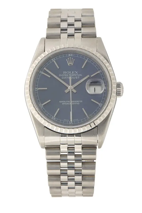 Rolex Roman Dial Datejust 16220 - Blue