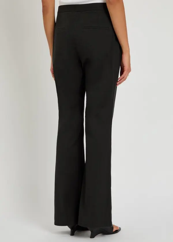 Vince Flared-leg Stretch-cotton Trousers