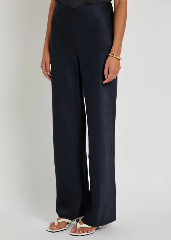 Vince Colette Wide-leg Satin Trousers