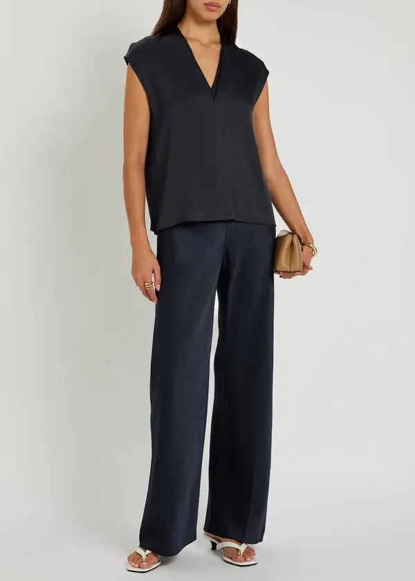 Vince Colette Wide-leg Satin Trousers