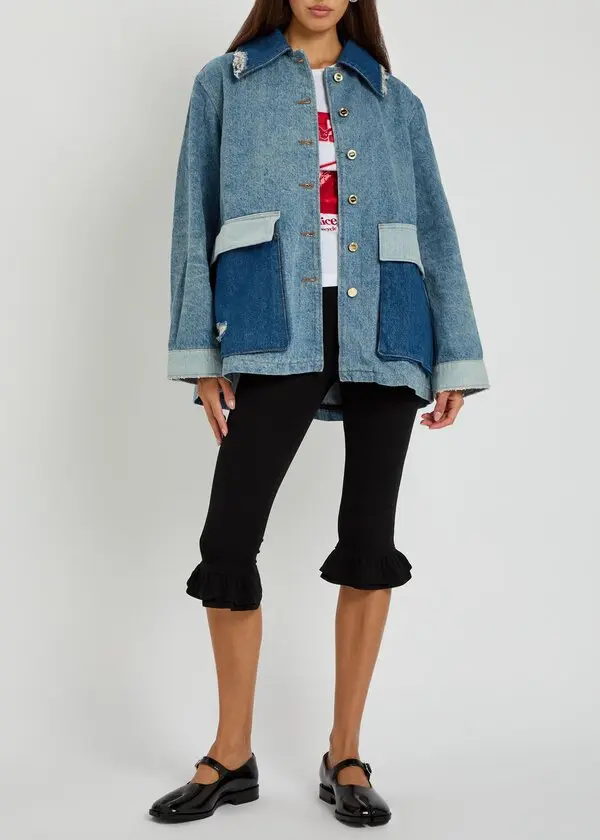 GANNI Patchwork Distressed Jacket