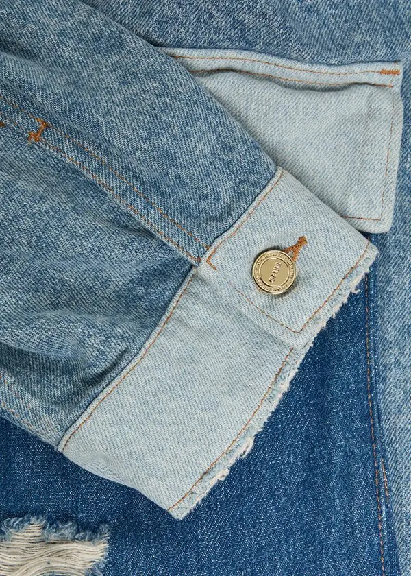 GANNI Patchwork Distressed Jacket