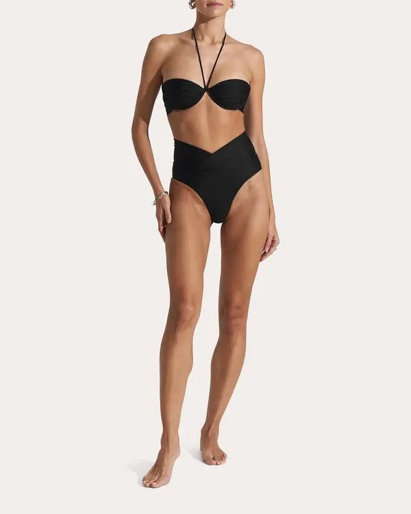 SEAQUELLE SWIM Bay Ruched Bikini Bottoms