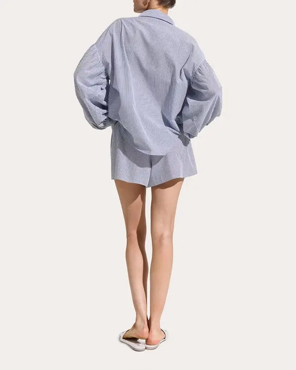 SEAQUELLE SWIM Seasuelle Swim Cloud Stripe Seersucker Shirt