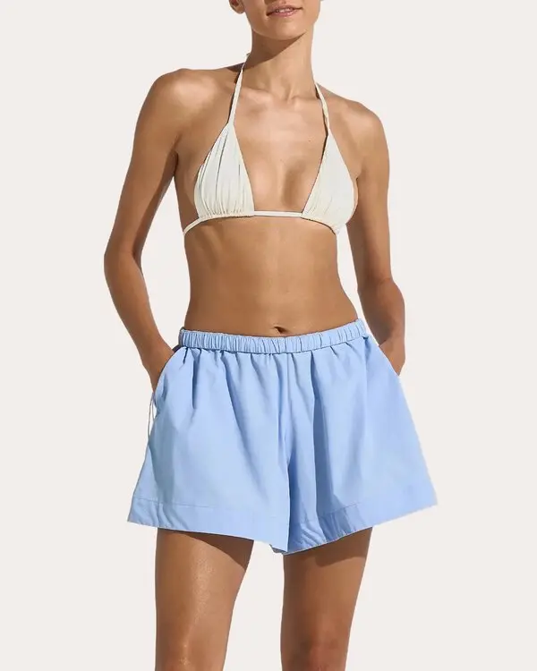 SEAQUELLE SWIM Drift Cotton Poplin Pull-on Shorts