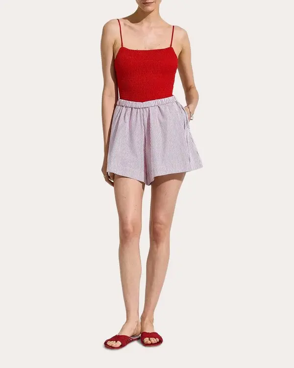 SEAQUELLE SWIM Drift Stripe Poplin Pull-on Shorts