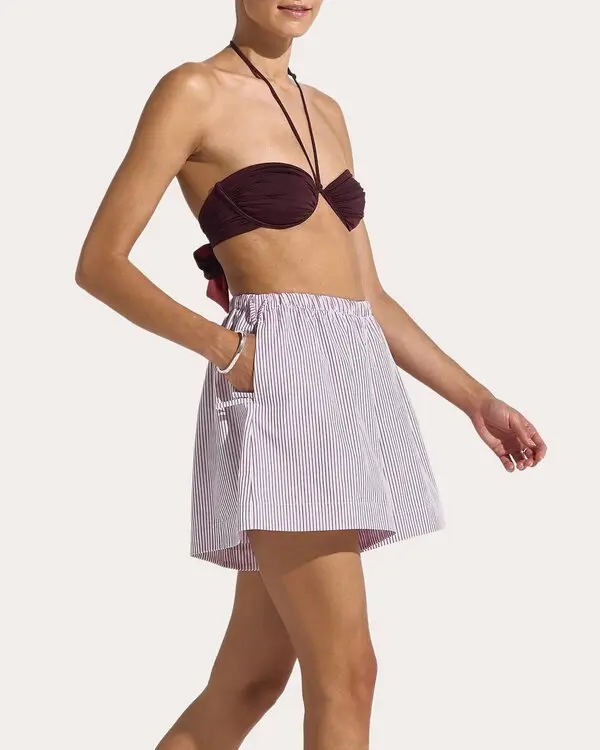 SEAQUELLE SWIM Drift Stripe Poplin Pull-on Shorts