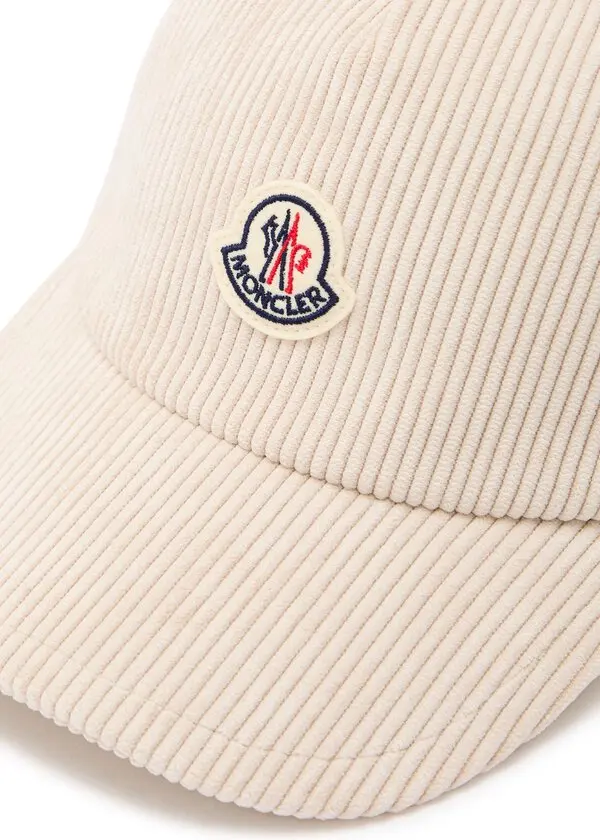 Moncler Logo-appliquéd Corduroy Baseball Cap