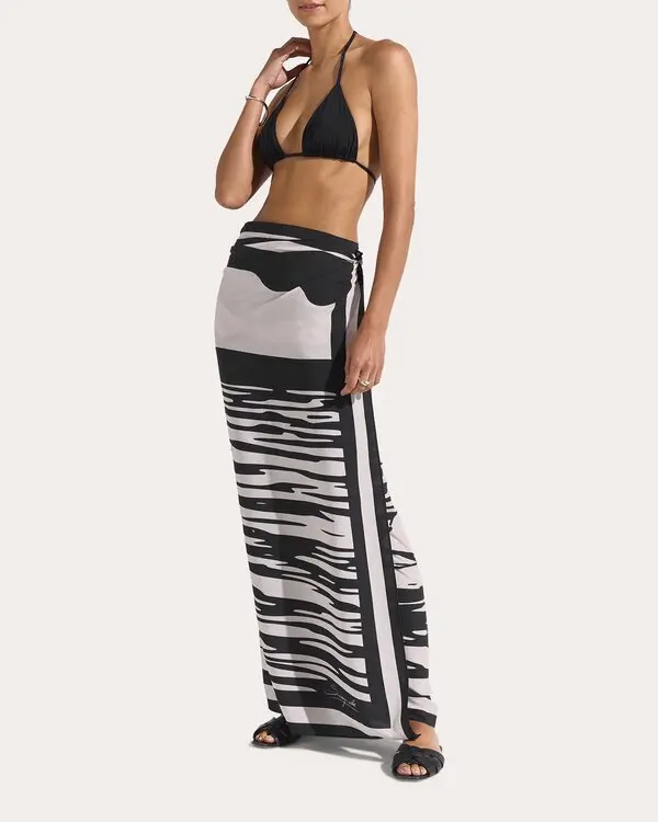 SEAQUELLE SWIM Genoa Abstract Voile Pareo
