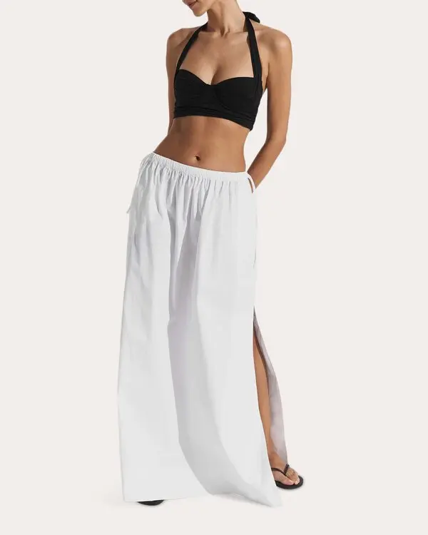 SEAQUELLE SWIM Ruched Underwire Longline Bikini Top