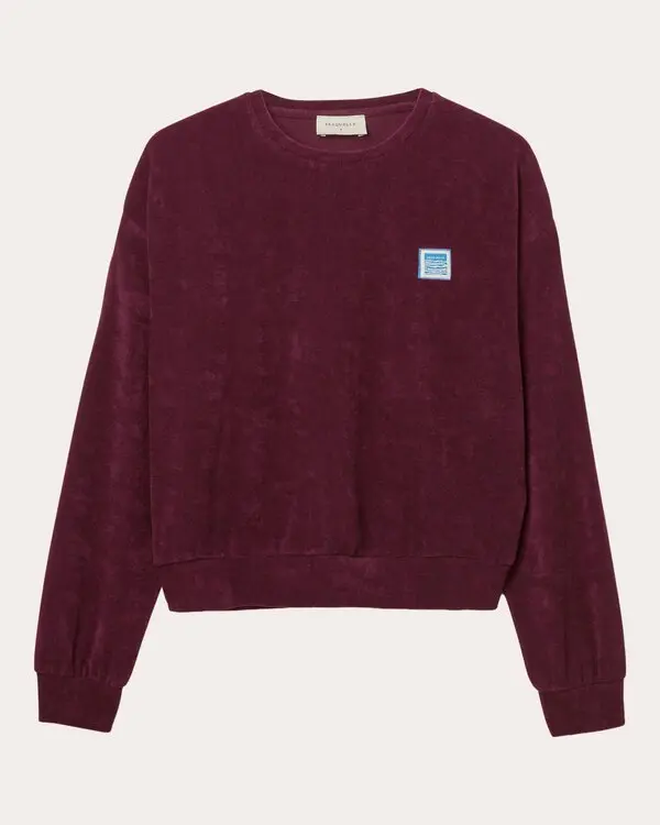 SEAQUELLE SWIM Terry Crewneck Sweatshirt - Red