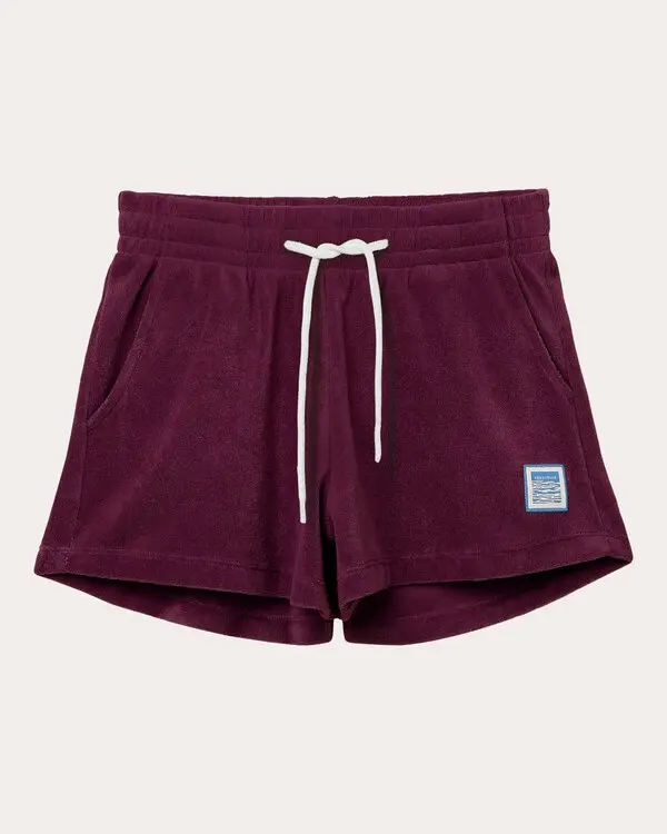 SEAQUELLE SWIM Organic Cotton Terry Shorts - Red