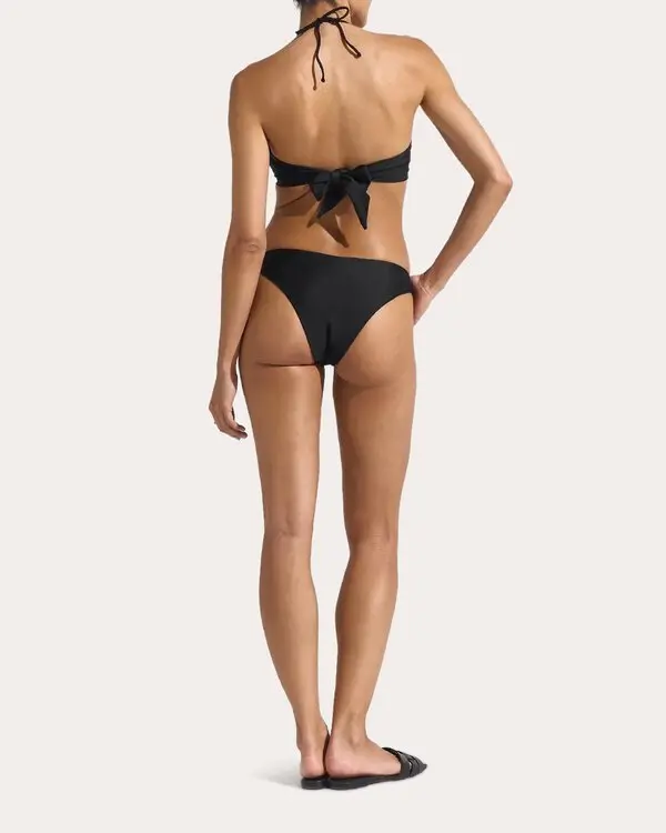 SEAQUELLE SWIM Twisted Mid-rise Bikini Bottoms