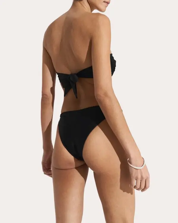 SEAQUELLE SWIM Twisted Mid-rise Bikini Bottoms