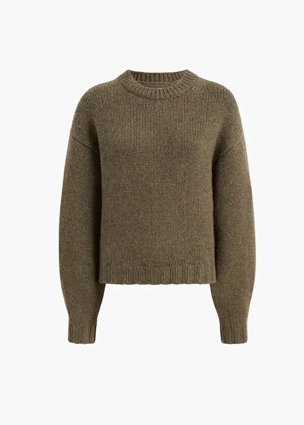 Khaite Gemma Cashmere Crewneck Sweater - Artichoke