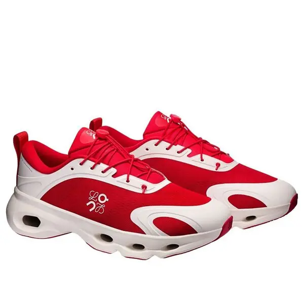 On X Loewe Cloudsolo Sneakers - Red/eggshell