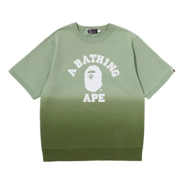 A BATHING APE College Gradation S/s Sweat Crewneck - Green