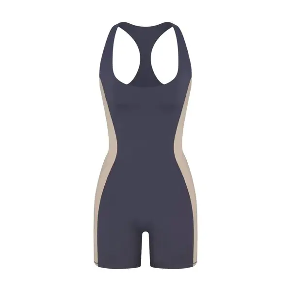 Nike X Skims Matte Shine Mix T-back One-piece 'deep Royal Stone - Deep Royal/stone