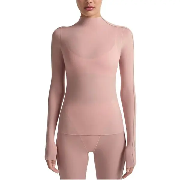 Nike X Skims Weightless Layers Mock Neck Long Sleeve Top