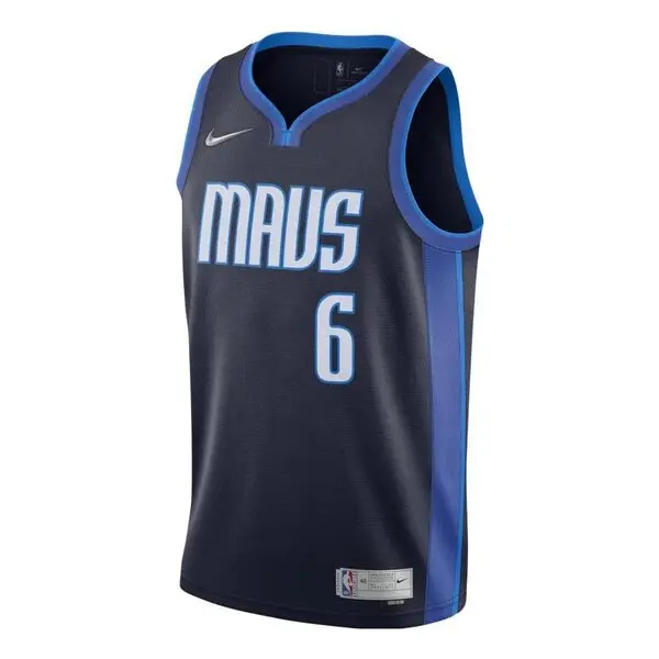 Nike X Nba Dallas Mavericks Swingman Kristaps Porzingis Jersey - Black/blue