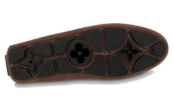 LOUIS VUITTON Driver Moccasins Shoes 'brown With Black