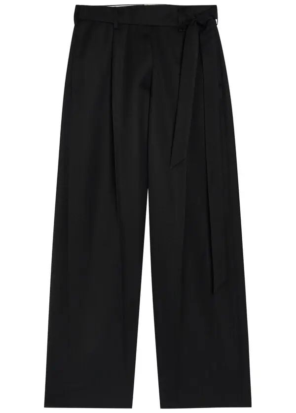 Simone Rocha Belted Wide-leg Trousers - Black