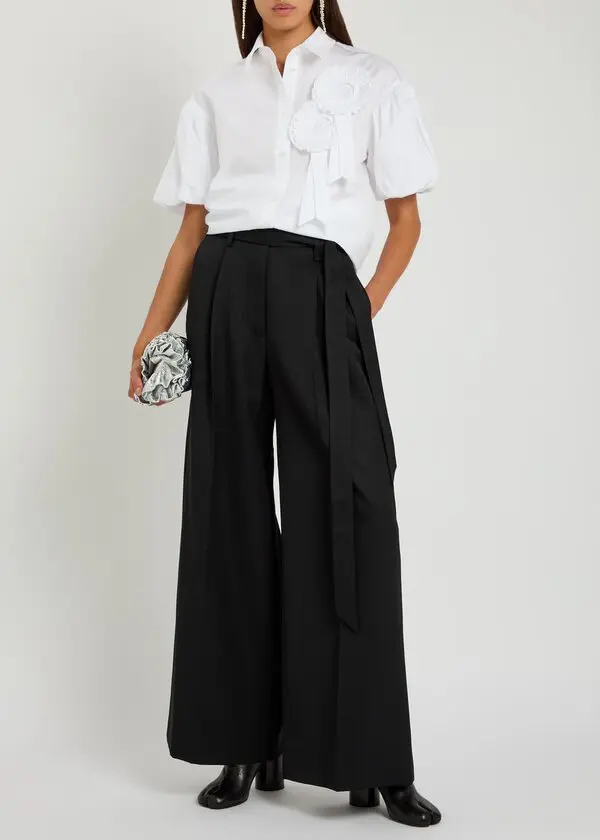 Simone Rocha Belted Wide-leg Trousers
