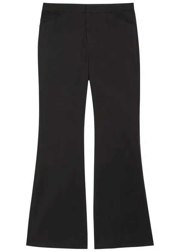 Vince Flared-leg Stretch-cotton Trousers