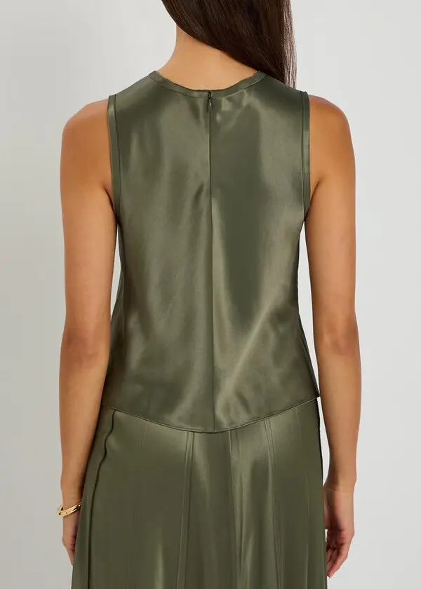 Vince Satin Top - Khaki