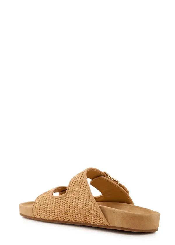 Tory Burch Mellow Raffia Sliders