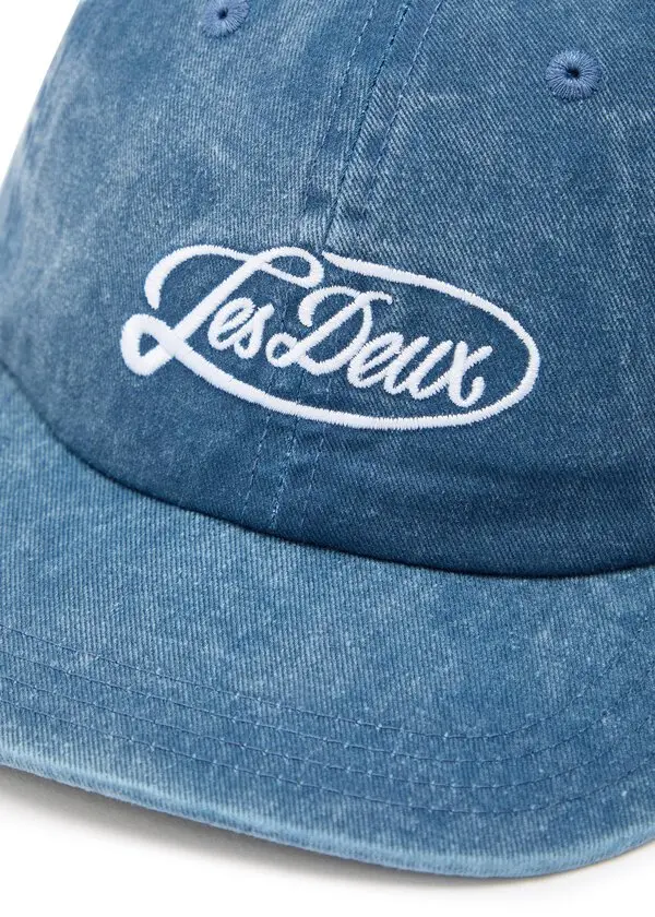 LES DEUX Dad Logo-embroidered Washed Cotton Cap