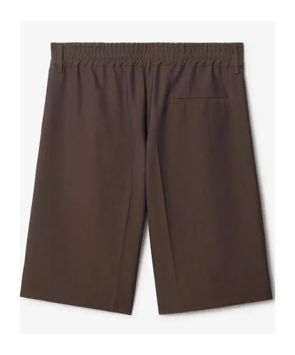 Burberry Knee-length Tailored Herringbone Shorts