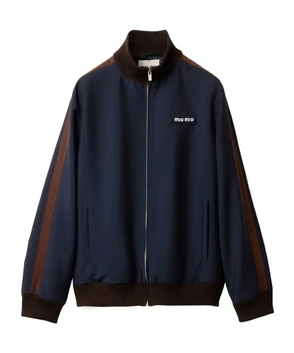 Miu Miu Zip-up Blouson Jacket - Black