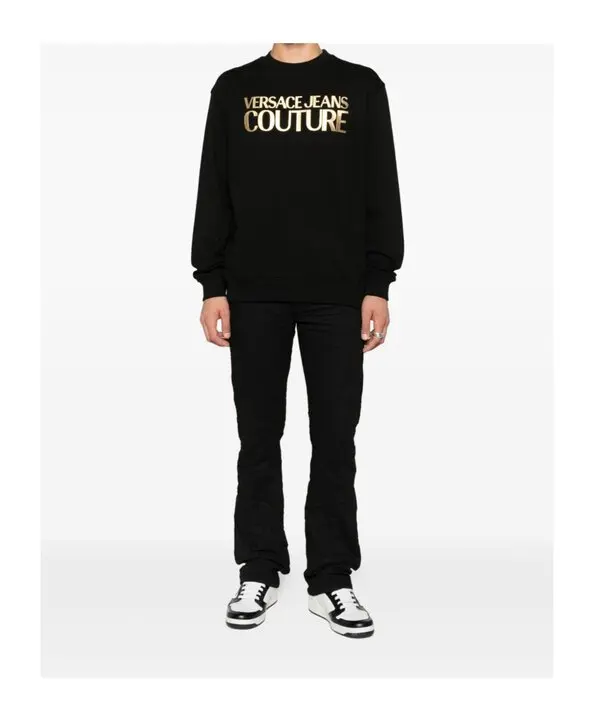 Versace Logo Printed Crewneck Sweatshirt