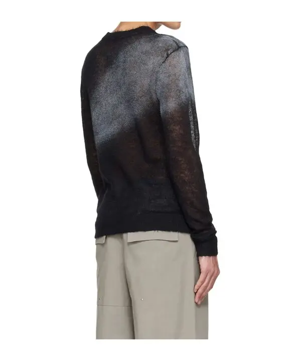 HELIOT EMIL Fluxus Wool Blend Crew Neck Knit Sweater