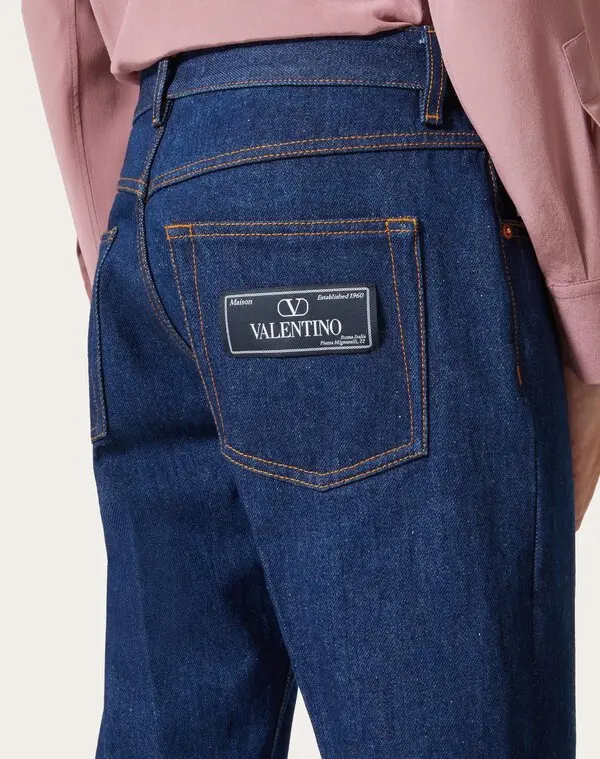Valentino Garavani Denim Trousers With Maison Tailoring Label
