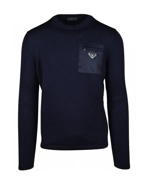 Prada Logo Pocket Pullover