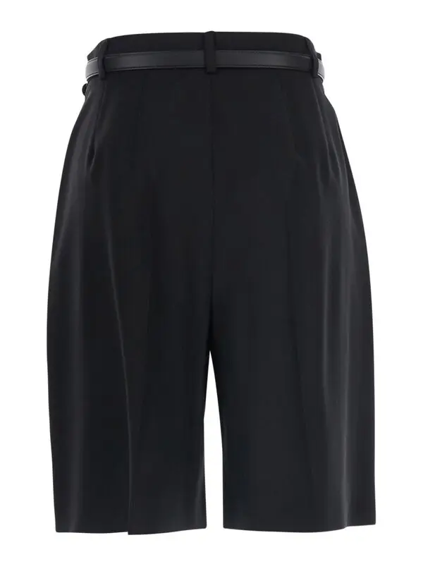 Max Mara Adorno Pleated Bermuda Shorts - Black