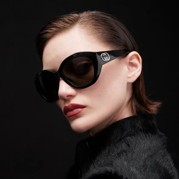 Gucci Geometric Frame Sunglasses