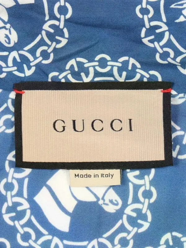 Gucci Horse Print Bow Tie Blouse