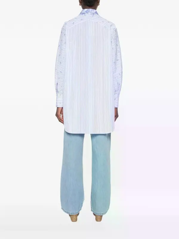 Ermanno Scervino Striped Cotton Shirt With Lace Collar