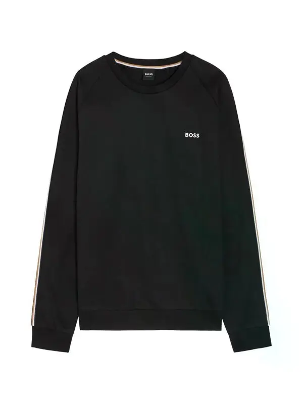 BOSS Logo Print Side Stripe Sweatshirt