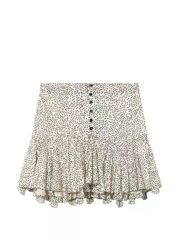 MARANT ETOILE Daneen Polka Dot Cotton Voile Skirt
