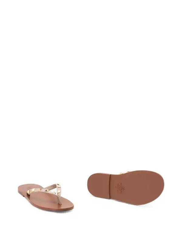Valentino Garavani Rockstud Embellished Sandals - Neutrals