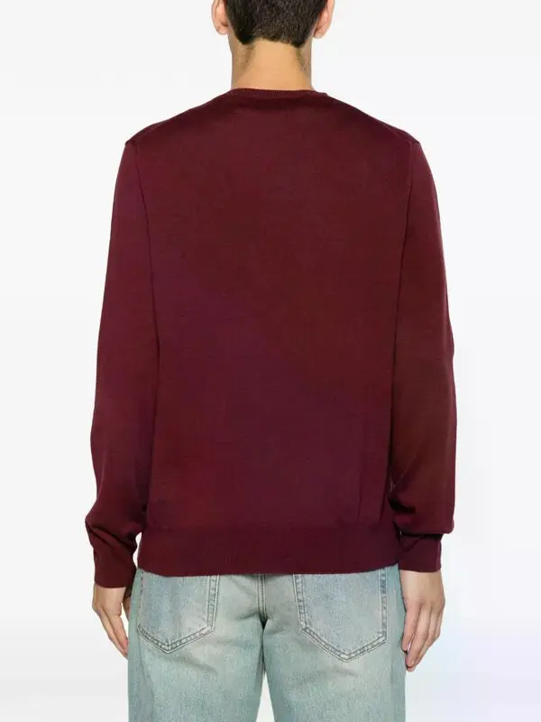 Valentino Garavani V-neck Logo Plaque Sweater