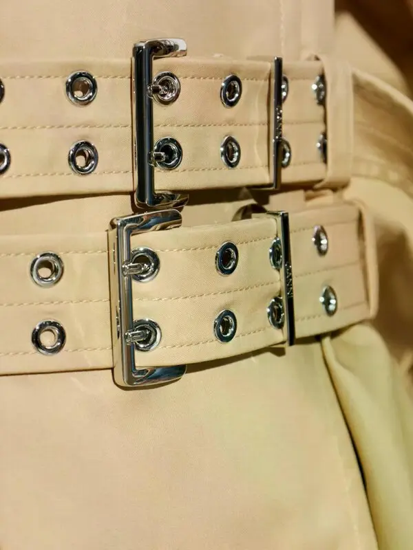 GANNI Double-breasted Belted Trench Coat