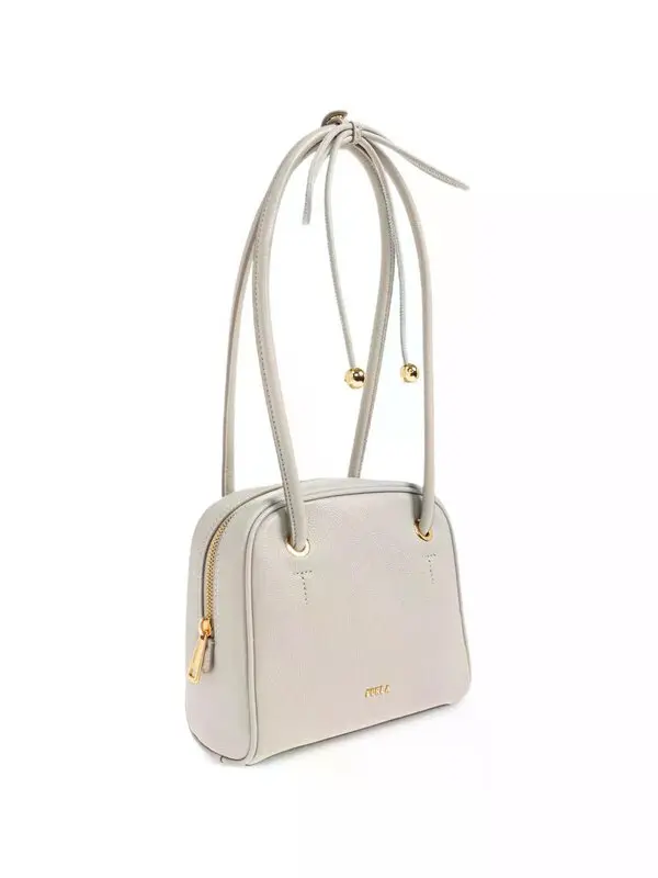 Furla Poppy Grained-leather Shoulder Bag - Grey
