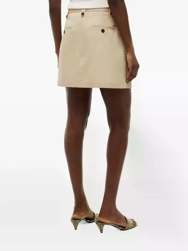 Tommy Hilfiger Pleated Embroidered Mini Skirt